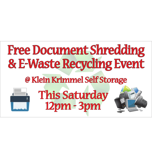 Free Document Shredding Banner - Signquick