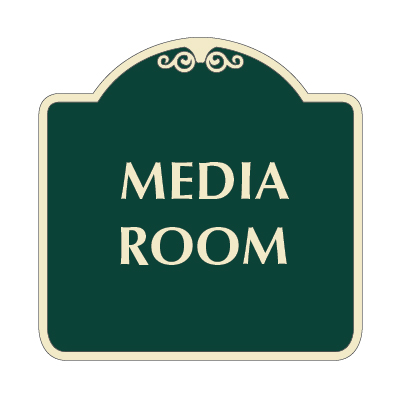 Media Room Sign 18" x 18" - Signquick