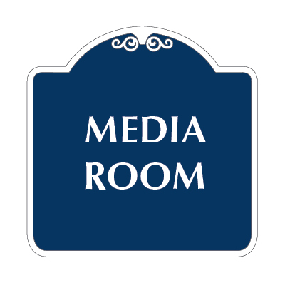 Media Room Sign 18" x 18" - Signquick