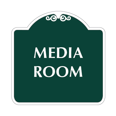 Media Room Sign 18" x 18" - Signquick