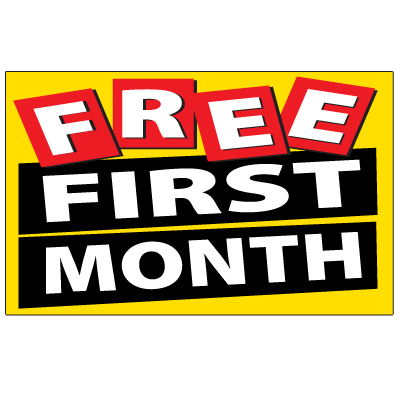Free First Month Sign - Festive - Signquick
