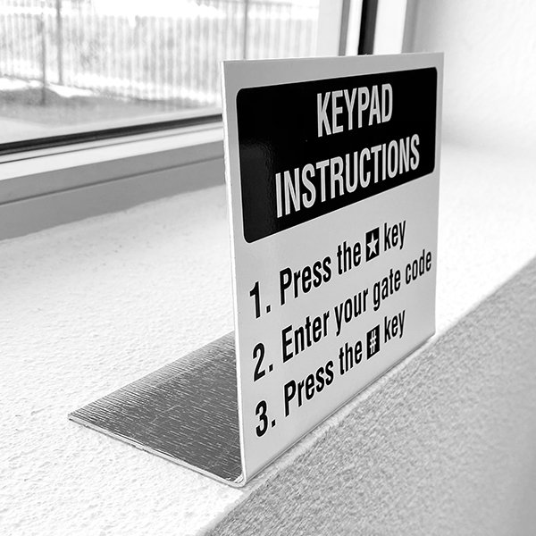 Gate Keypad Sign - Signquick