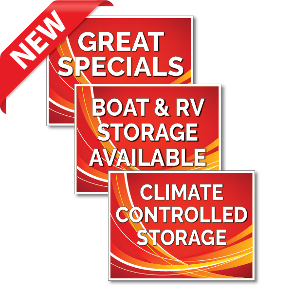 Red Swoosh Self Storage Yard Signs - Signquick