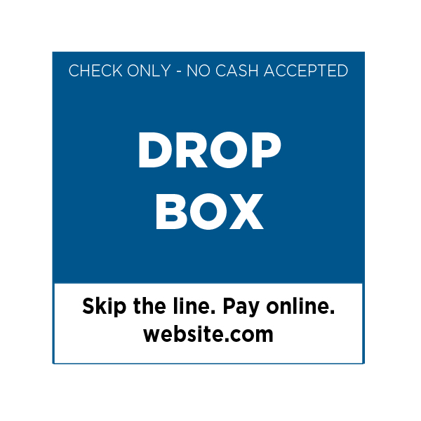 Drop Box Signs - 8" x 8" - Signquick