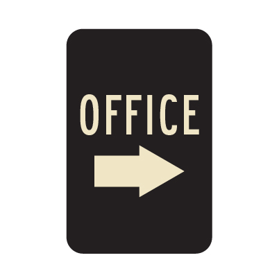Office With Right Arrow Sign - Signquick