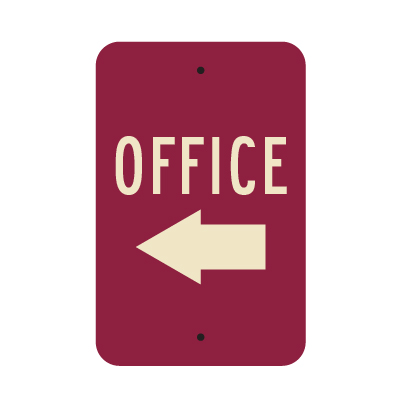 Office With Left Arrow Sign - Signquick