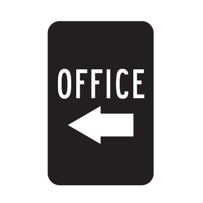 Office With Left Arrow Sign - Signquick