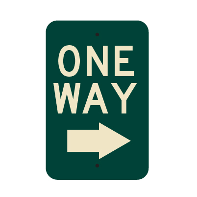 One Way With Right Arrow Sign - Signquick
