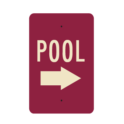 Pool with Right Arrow Sign - Signquick