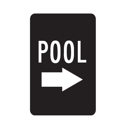 Pool with Right Arrow Sign - Signquick