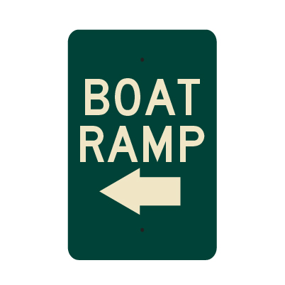 Boat Ramp with Left Arrow Sign - Signquick
