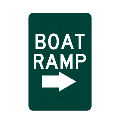 Boat Ramp with Right Arrow Sign - Signquick