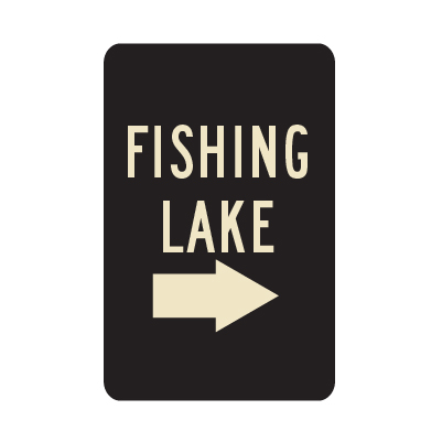 Fishing Lake with Right Arrow Sign - Signquick