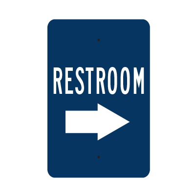 Restroom with Right Arrow Sign - Signquick