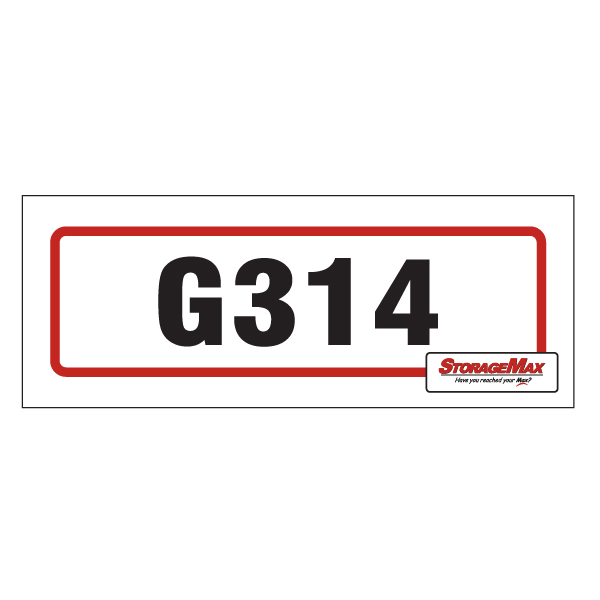 Unit Number Plaques - StorageMax - Signquick