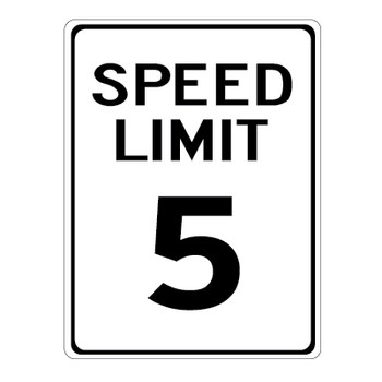 5 MPH Speed Limit Sign - 12" x 18" - Signquick
