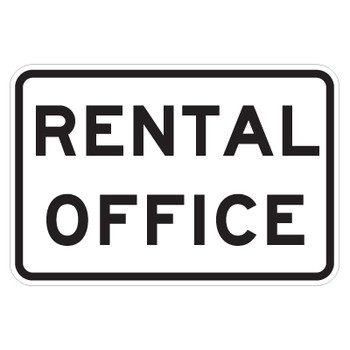 Rental Office Sign - 8" x 11" - Signquick