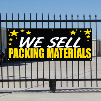 We Sell Packing Materials Banner - Celebration - Signquick