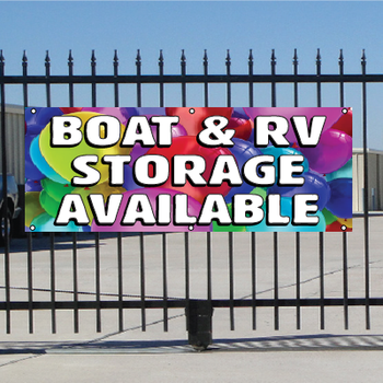 Boat & RV Storage Available Banner - Balloons - Signquick