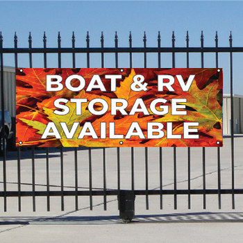 Boat & RV Storage Available Banner - Fall - Signquick