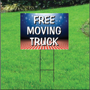 Free Moving Truck Self Storage Yard Sign - Patriotic - Signquick