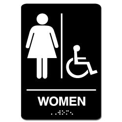 Women's Handicap ADA Restroom Sign - Signquick