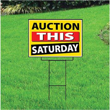 Auction This Saturday Sign - Festive - Signquick