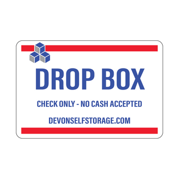 Devon Drop Box Signs - 8" x 12" - Signquick