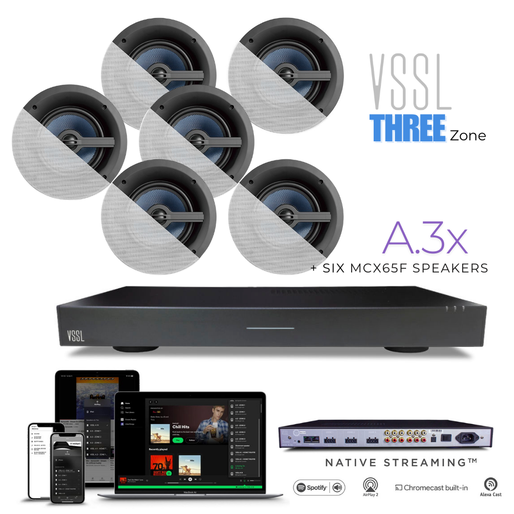 3 zone vssl amplifier with speaker package