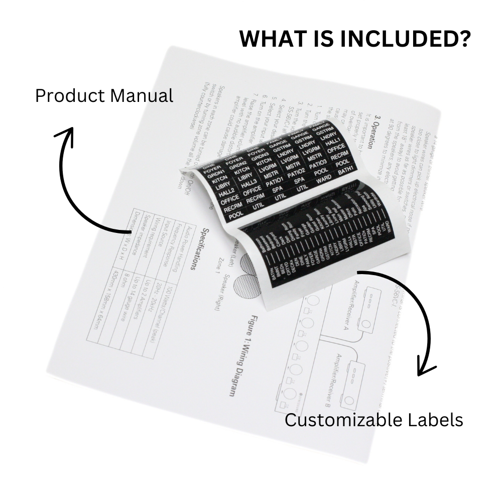 6 Pair Speaker Selector with Dual Source & Volume Control