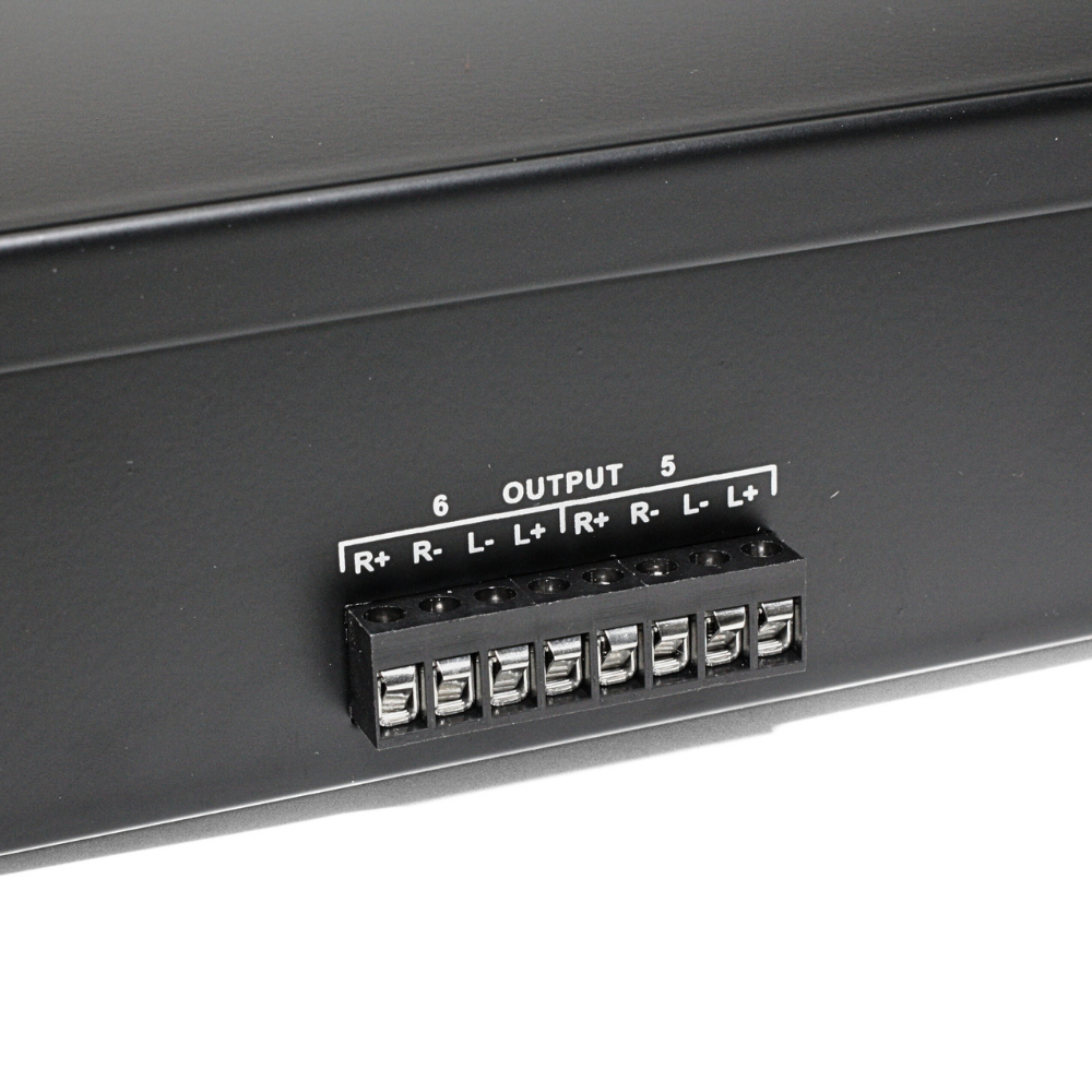 6 Pair Speaker Selector with Dual Source & Volume Control