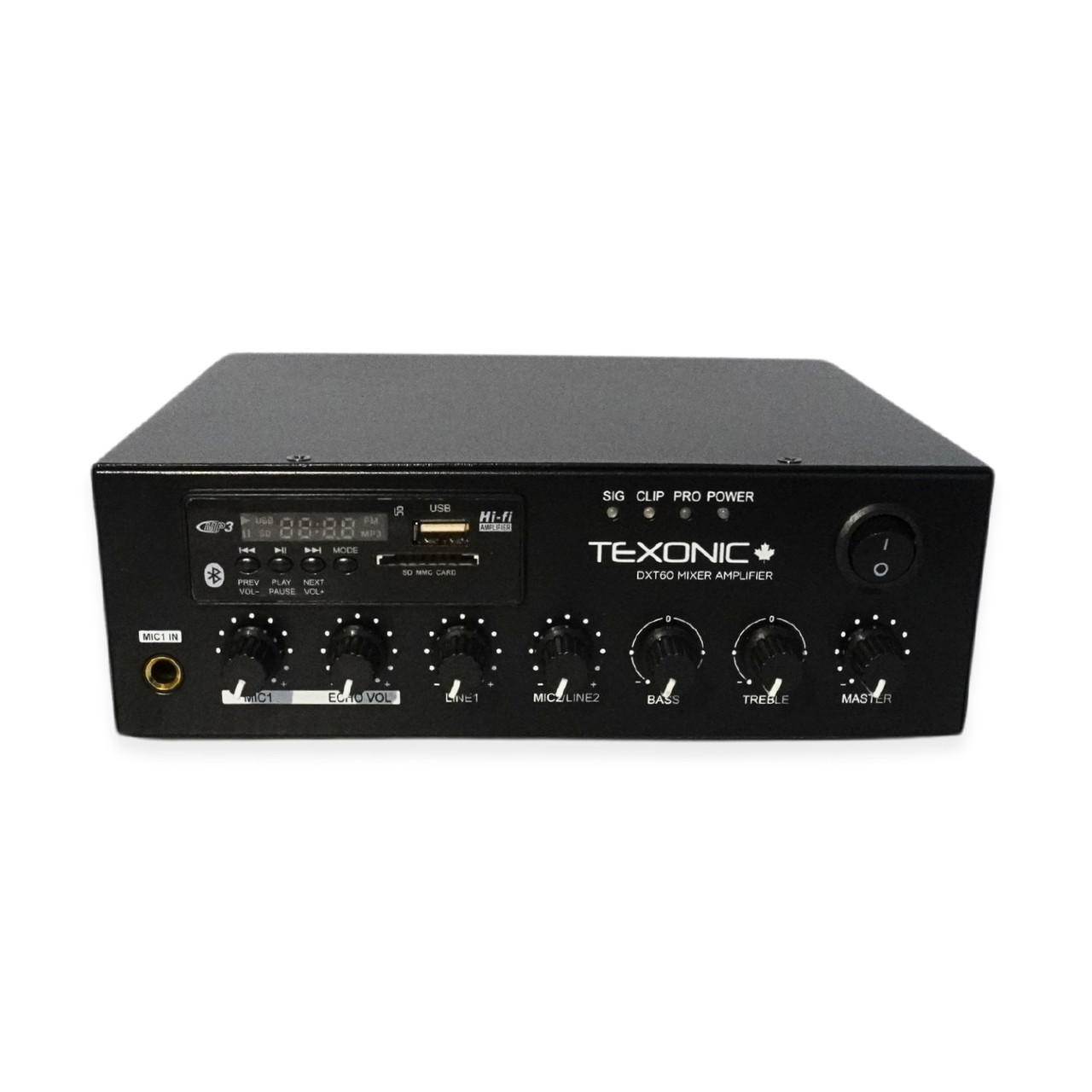 60W Commercial Music Amplifier | Bluetooth, MP3 & FM Tuner