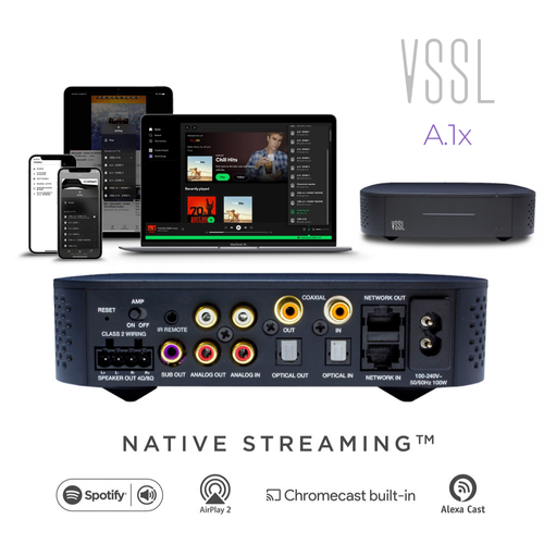 VSSL stereo music streaming amplifier