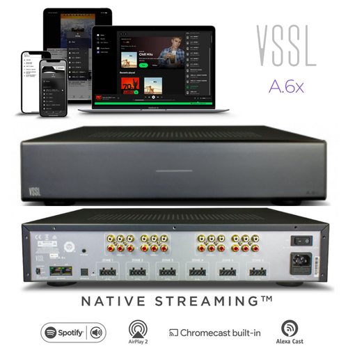 VSSL A.6x 12-Channel Multi-Room Audio Amplifier