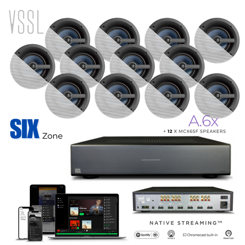 VSSL A.6X Elite 12-Speaker Multi-Room Audio Experience