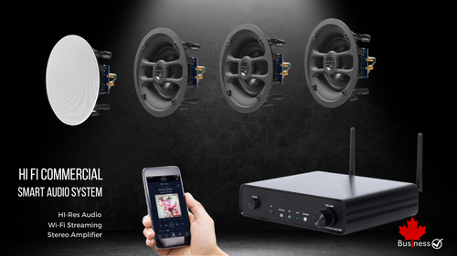 Premium Commercial Audio Stream 4 Ceiling Speaker System