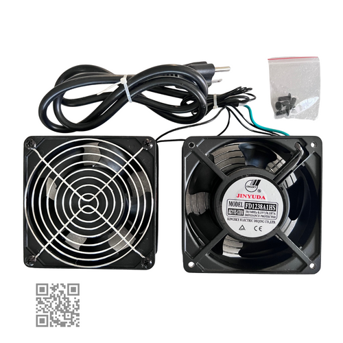 Fan Kit for Network AV Cabinets | Quiet 4.5" Dual Fans with Power Cord