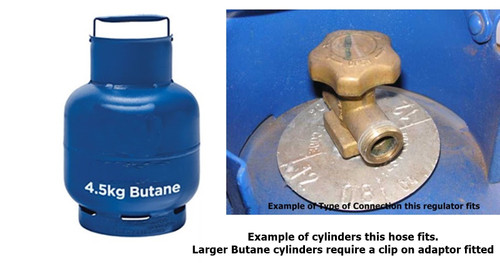 Continental Low Pressure Butane Gas Regulator - 8mm - OBI Camping & Leisure