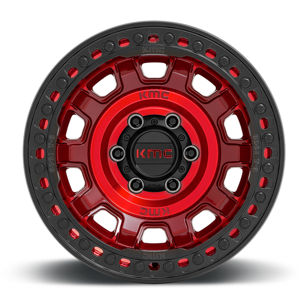 KMC Tank | Beadlock Wheels | Candy Red | KM236