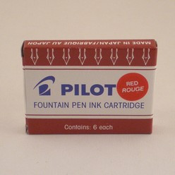Pilot Red Fountain Pen Ink Cartridges