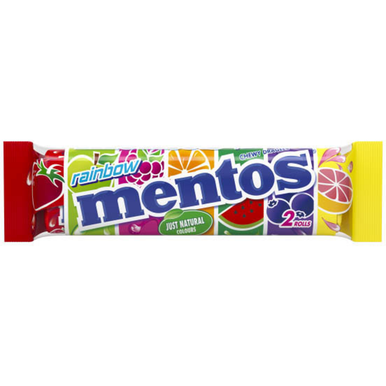 MENTOS RAINBOW 2 ROLL CONFETTI NATURAL COLOURS AL GUSTO FRUTTA ...