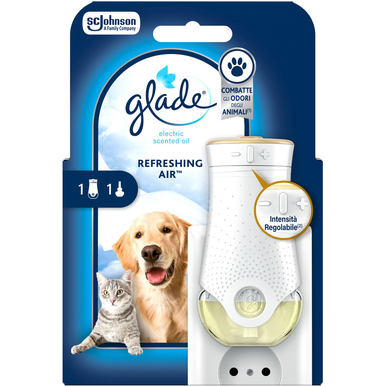 GLADE PET ELECTRIC OIL DIFFUSORE + RICARICA REFRESHING AIR 20 ML ...