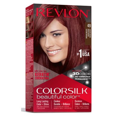 REVLON COLOR SILK 49 CASTANO MOGANO PERMANENTE SENZA AMMONICA - Meloni ...