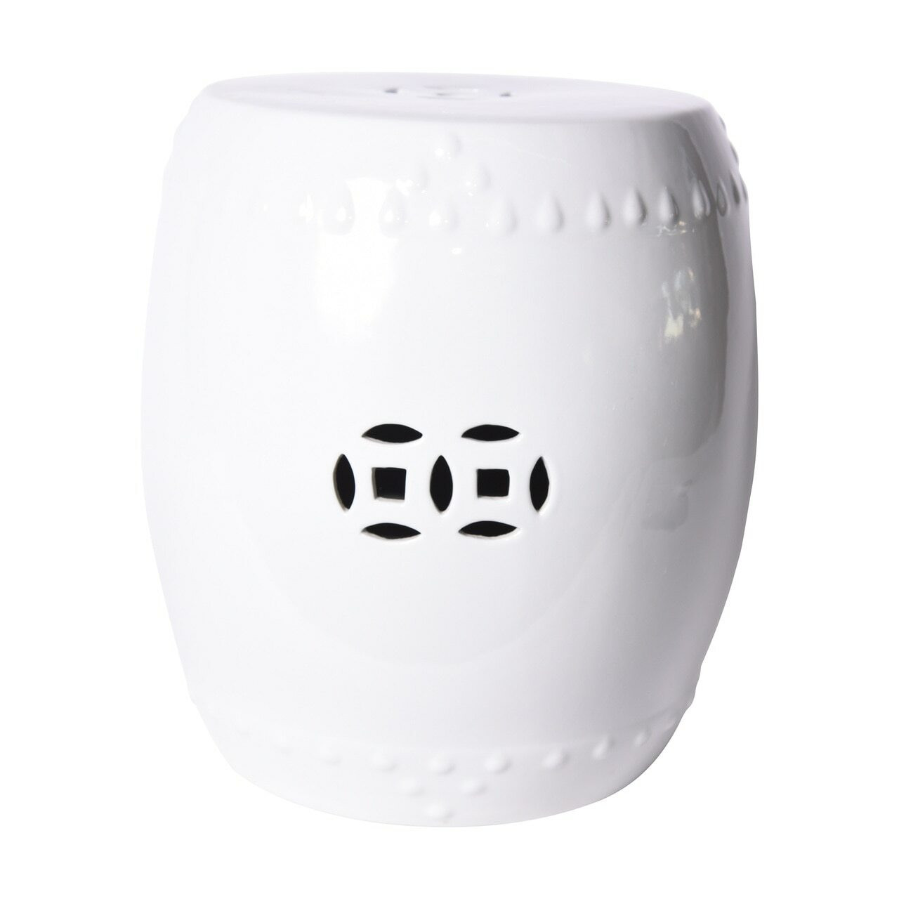 White Porcelain Garden Stool