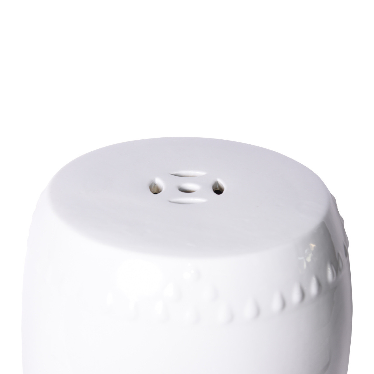 White Porcelain Garden Stool