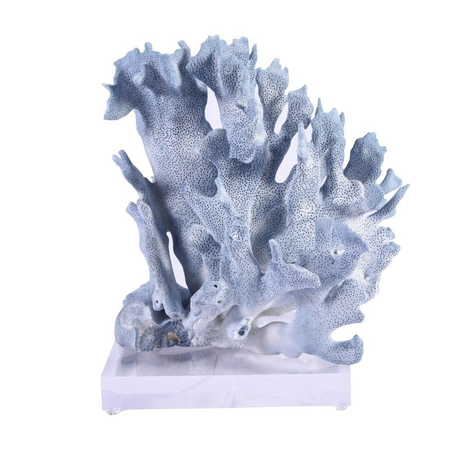 Blue Coral On Acrylic Base - 3 Sizes - Legend Accents