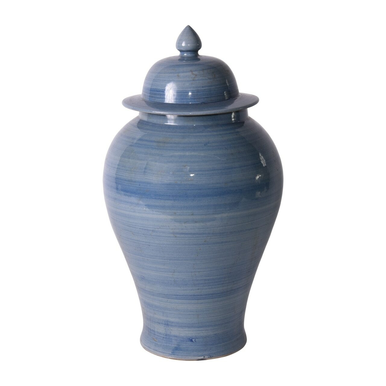 Light Blue Temple Porcelain Jar
