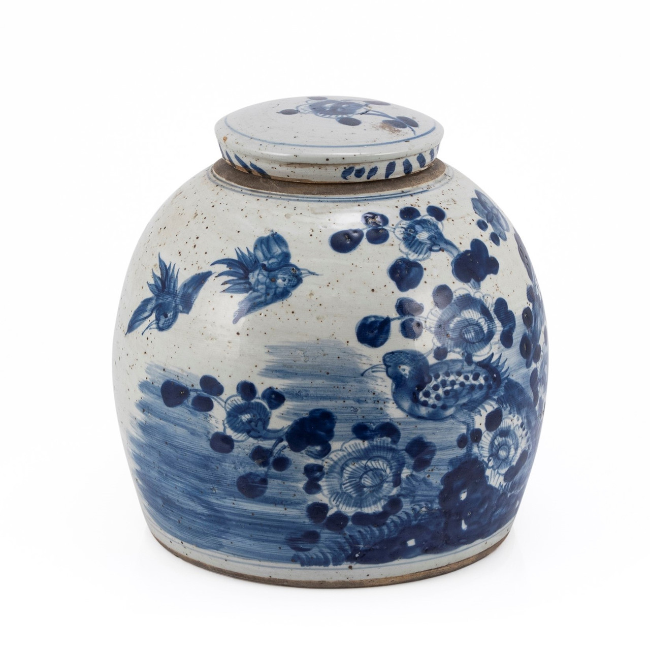 Vintage Ming Jar Flower Bird Motif - 2 Sizes - Legend Accents
