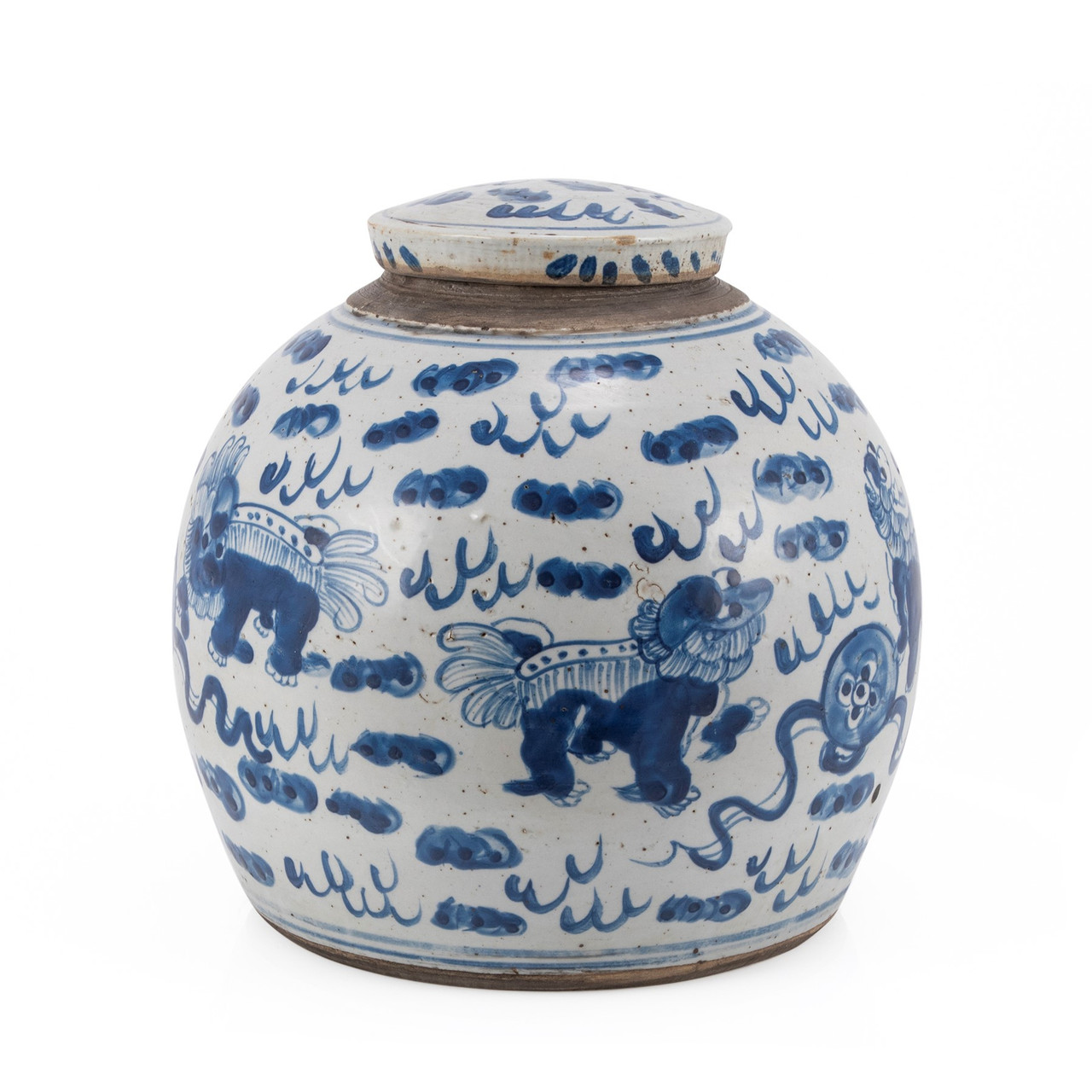 Vintage Ming Jar Lion Motif - 2 Sizes - Legend Accents