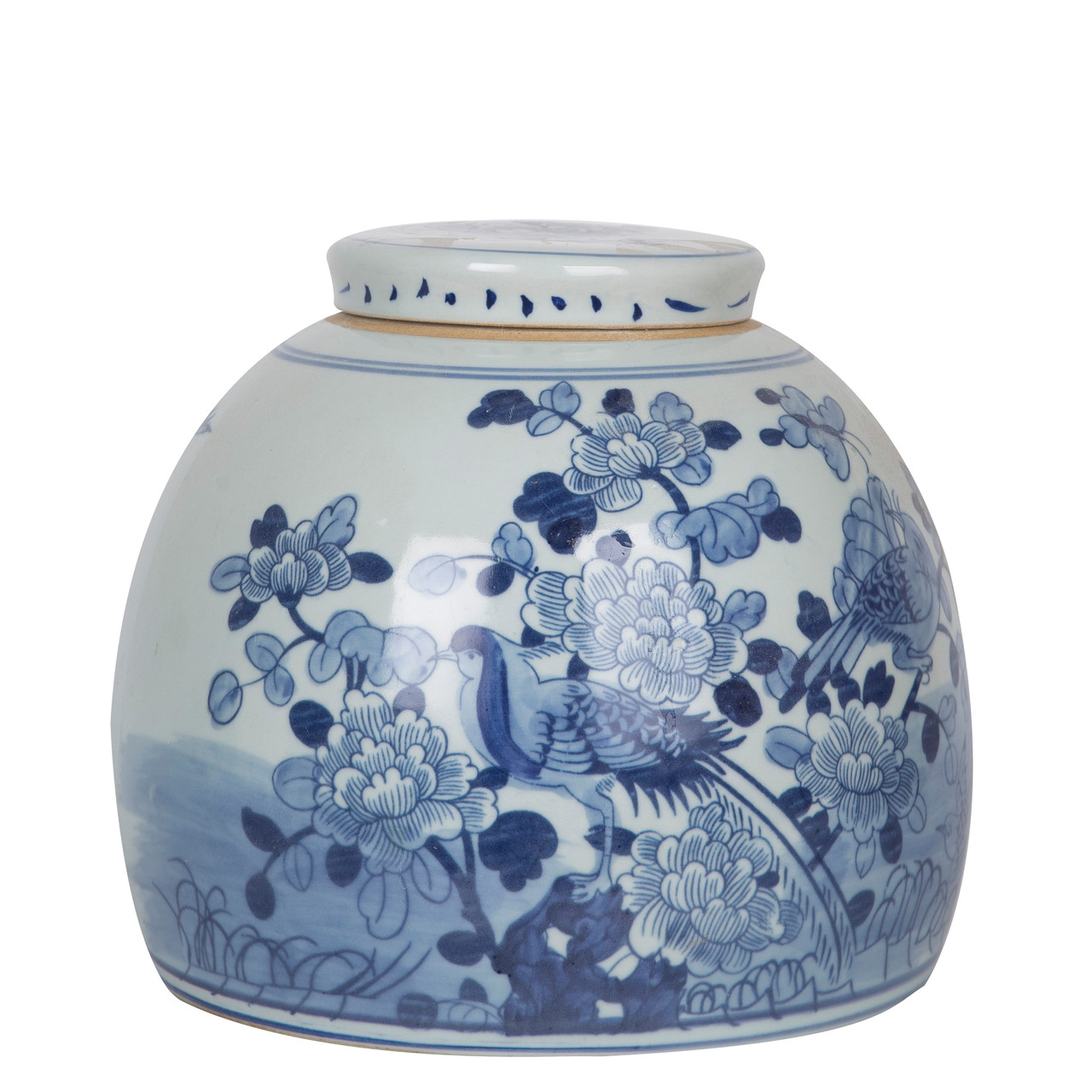 Lins Floral Bird Ming Jar - 2 Sizes - Legend Accents
